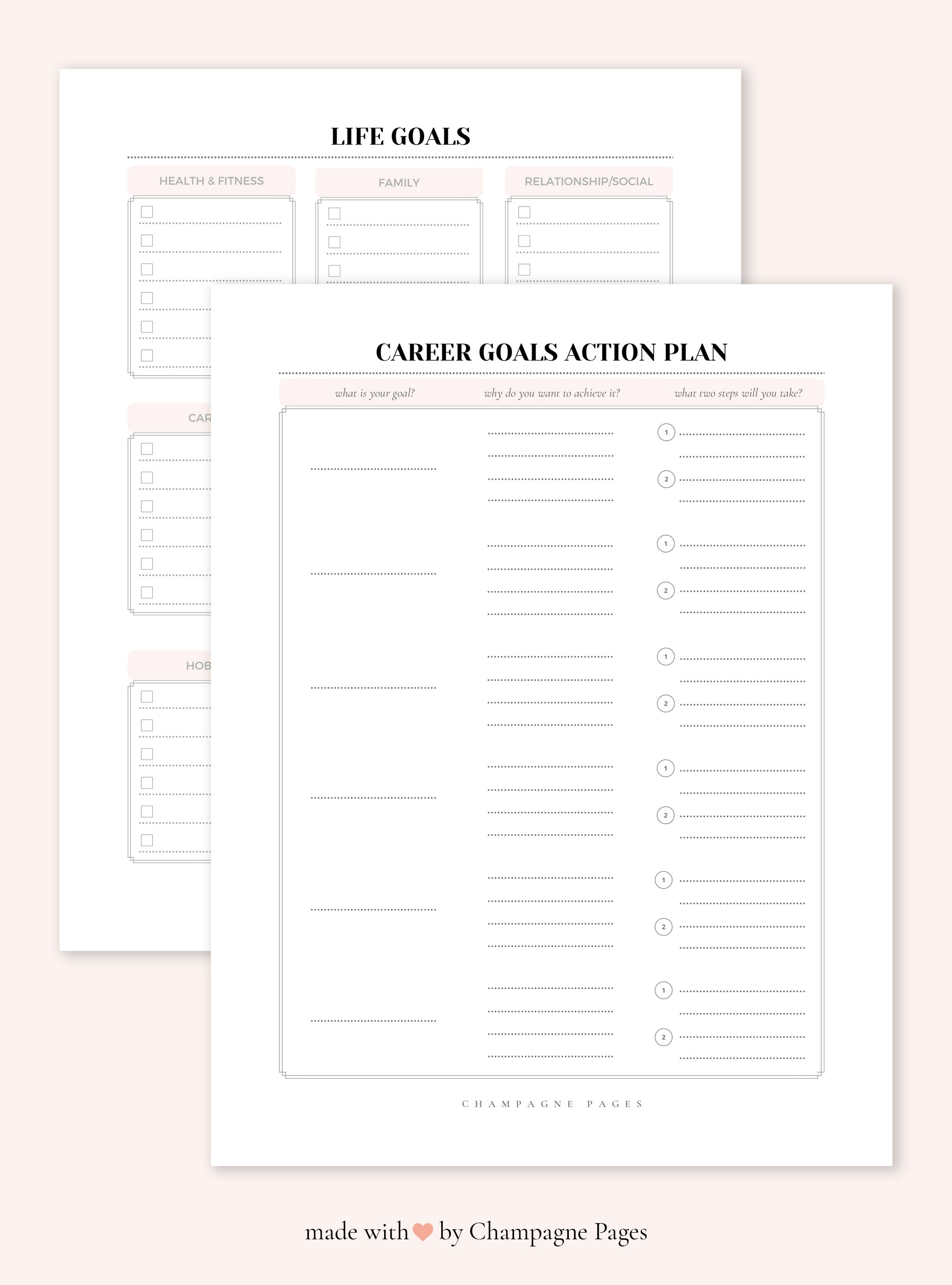 Life Goals Planner Bundle, Life Goals Organizer, Goodnotes Template ...