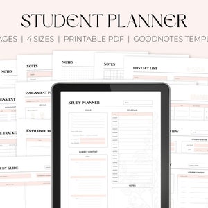 Student Digital Planner, Study Planner Printable, Goodnotes Student ...