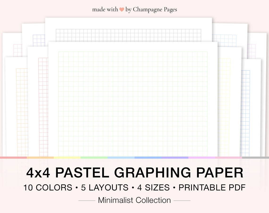 Printable Graphing Paper Templates (4x4) - 4 Squares per Inch Quad ...