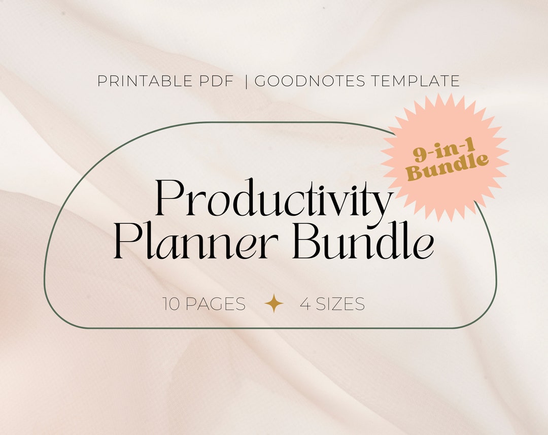 Productivity Planner Bundle, Productivity Tracker Pomodoro Tracker ...