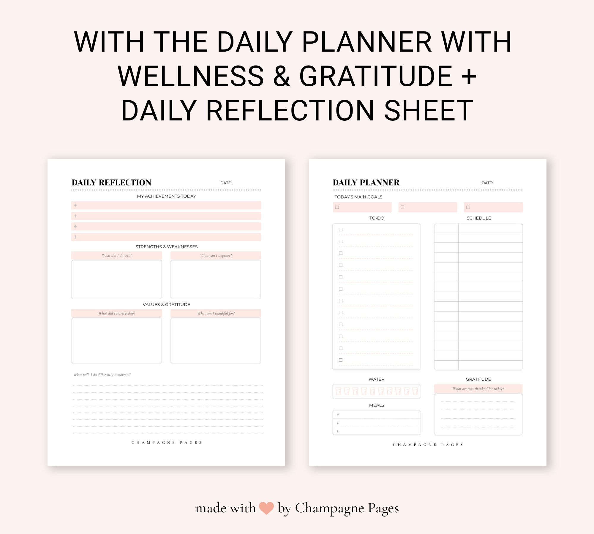 Printable Wellness Planner Bundle, Wellness Tracker, Self Care Planner ...