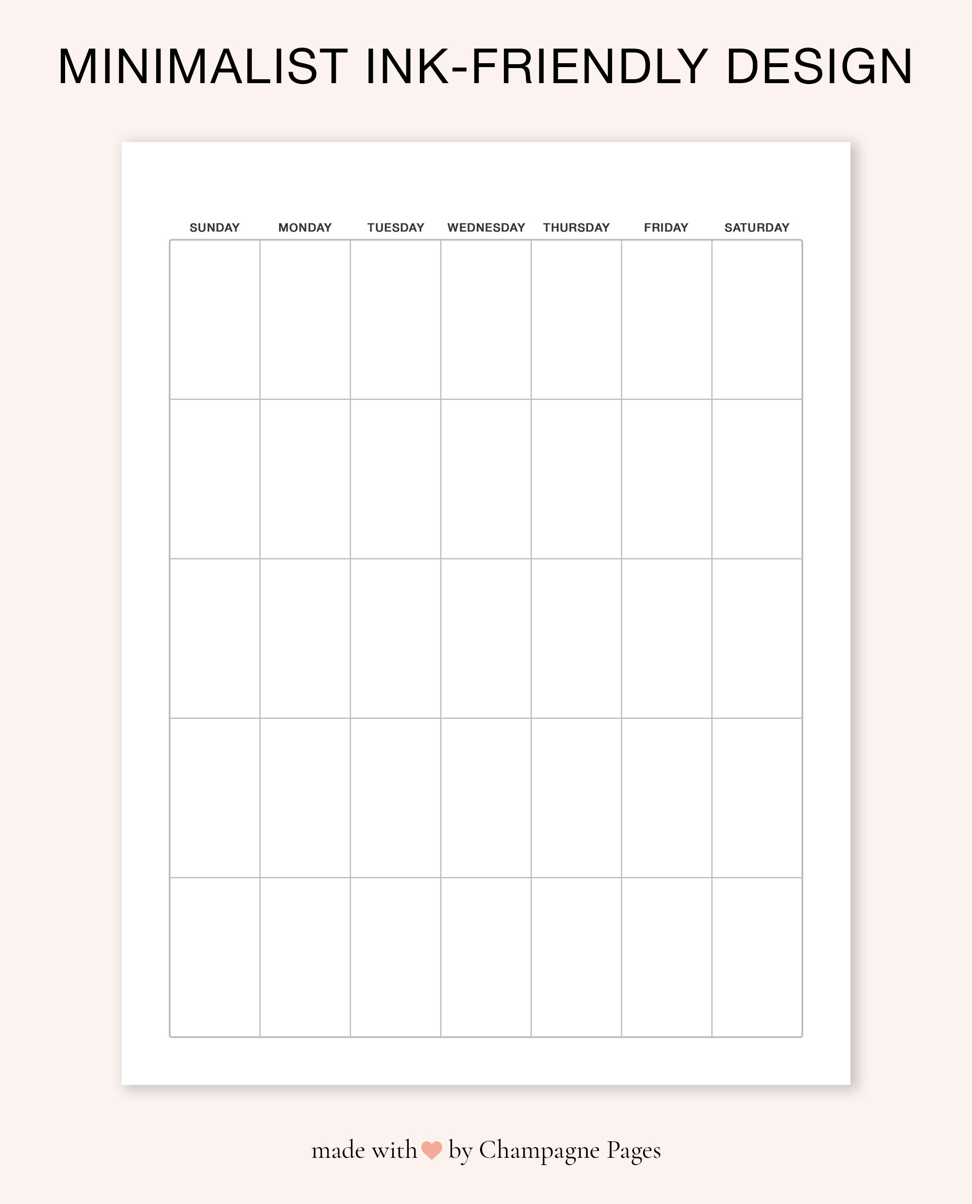 Portrait Editable/fillable Monthly Calendar, Printable Blank Monthly ...