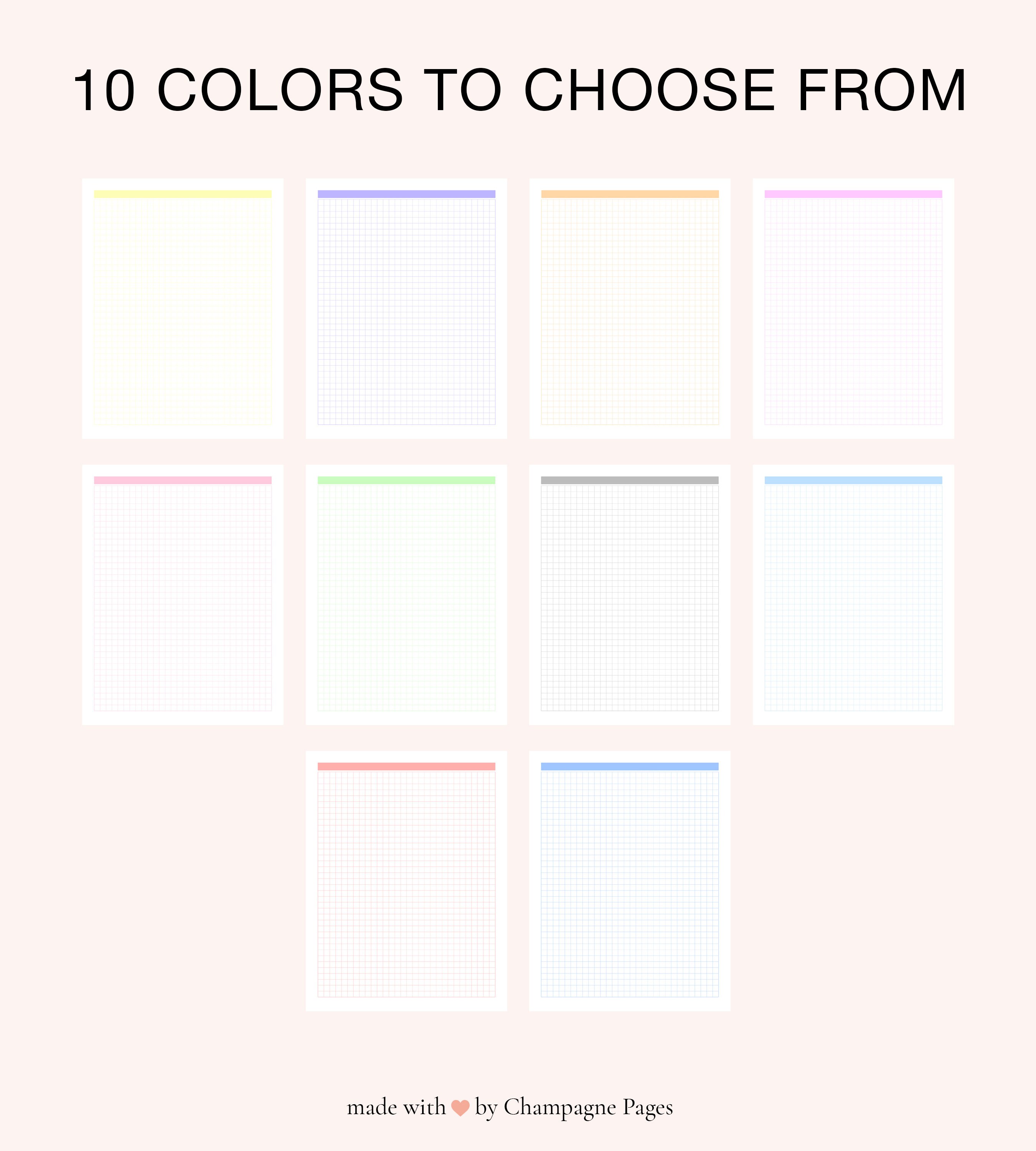 Printable Graphing Paper Templates (5x5) - 5 Squares per Inch Quad ...