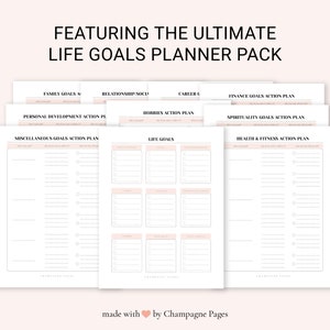 Life Goal Planner Bundle Printable PDF, Goal Setting Journal, Goal ...