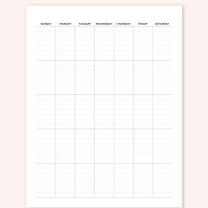 Minimalist Calendar Printable Bundle, Monthly Calendar PDF, Editable ...