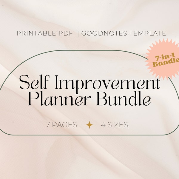 Printable Self Improvement Planner - Etsy