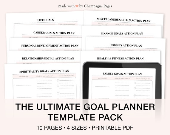Life Goals Planner Bundle Life Goals Organizer Goodnotes - Etsy