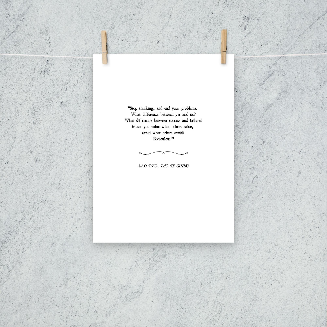 Tao Te Ching Quote Poster, Mindfulness Quote Poster, Taoism Quote ...