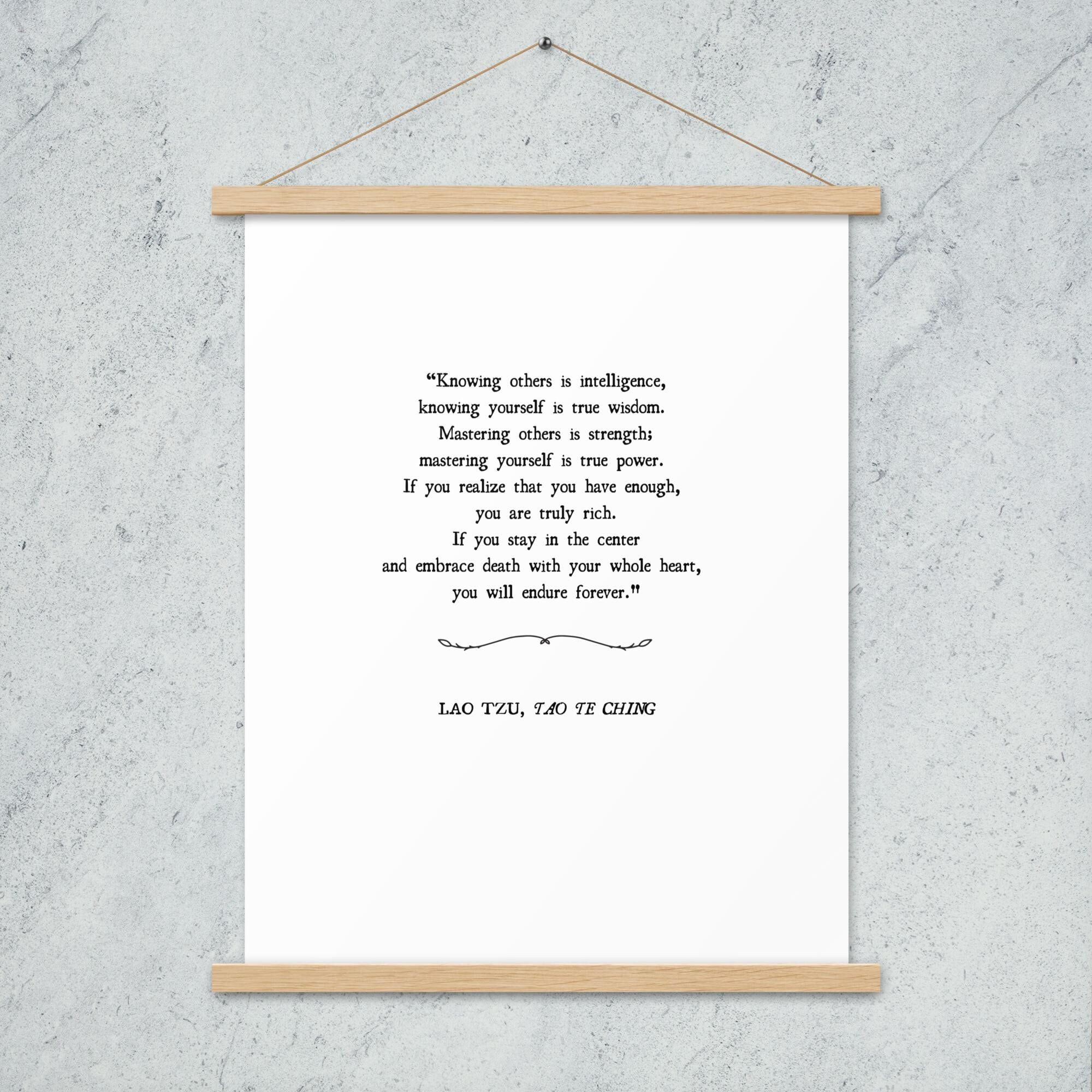 Lao Tzu Poster With Frame, Tao Te Ching Poster, Taoism Poster ...