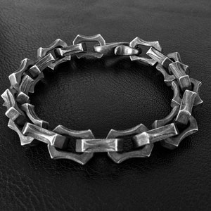 European and American 12mm Too Angle Bracelet Silver Bracelet ...