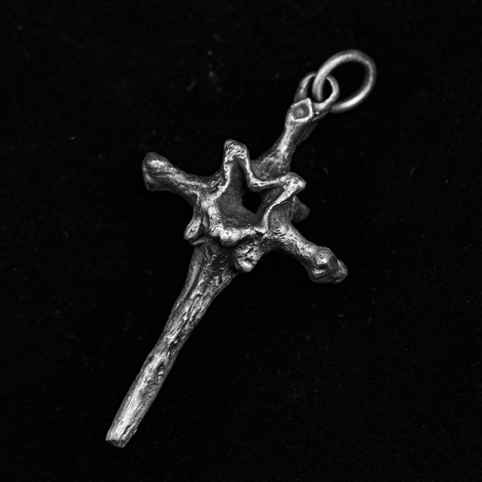 Handmade 925 Silver Anatomical Spine Cross Pendant Necklace - Etsy