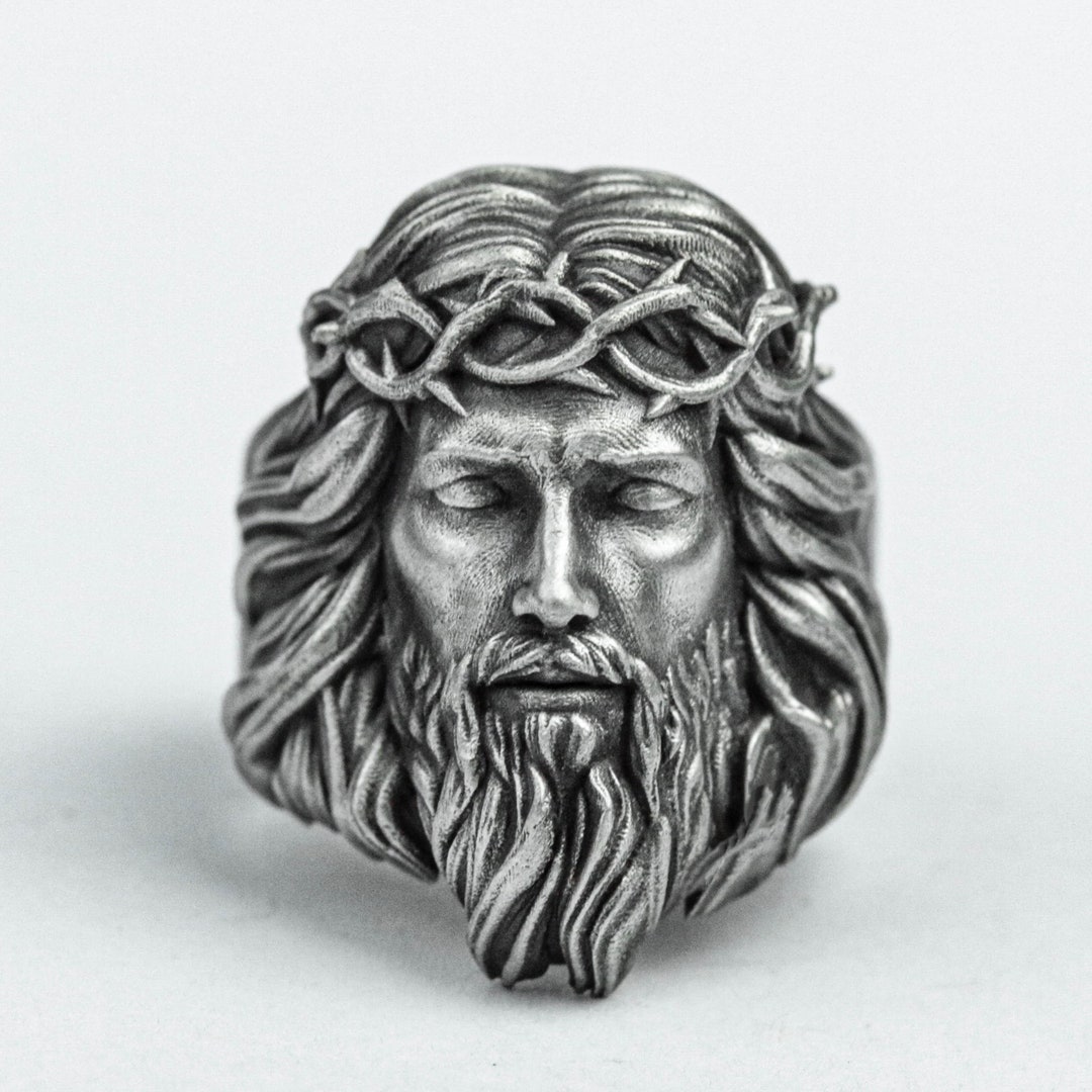 Handmade Christ Jesus Ring, 925 Silver Religious Jewelry - Etsy