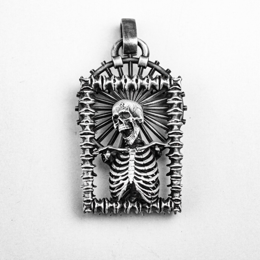 Handmade Skull Cage Pendant, Sterling Silver & Brass, Freedom Symbol - Etsy