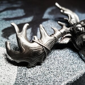 Majestic Great Horned Elk Ring Silver Elk Ring Gift Gothic Men's Ring ...
