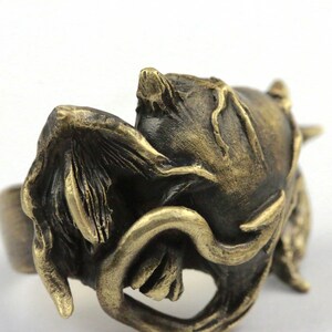 Dark Demon Heart Ring-love Silver Jewelry Gift-guardian Angel Handmade ...