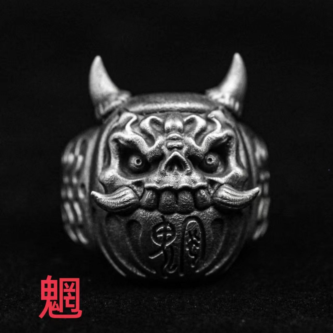 Dharma Ring Ghost Face Prajna Ring Warrior Ghost Exorcism Symbolizes ...