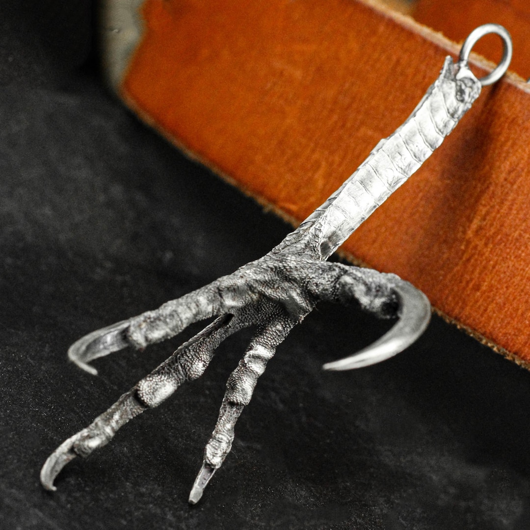 Large Eagle Claw Pendant, Claw Necklace, Brutalist Style Jewelry, Large ...
