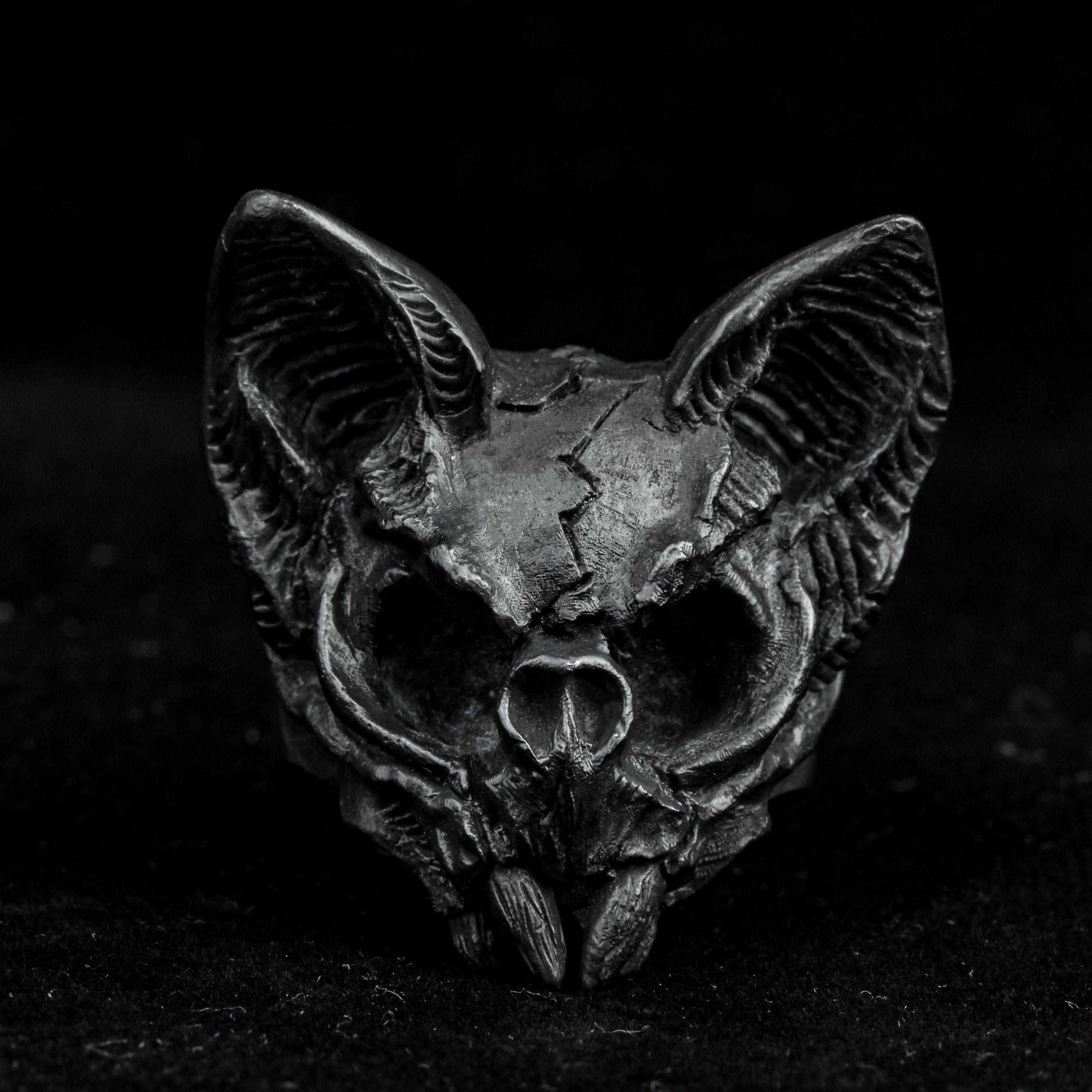 Skull Ring-animal Skull Ring Punk Rock Satanic Jewelry - Etsy