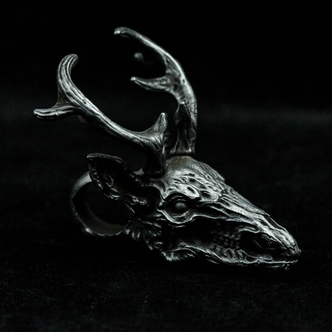 Gothic Deer Head Pendant Necklace Bone Dragon Head Skull Antlers Beast ...