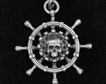 Skull Wheel Pendant - Etsy