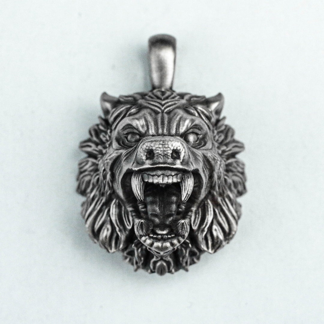 Violent Bear Necklace Roaring Roar Fierce Brown Bear Thick Pendant Big ...