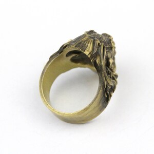 Lion Brass Ring - A Leo Gift, Animal Amulet, Mane Lion King Ring - Etsy