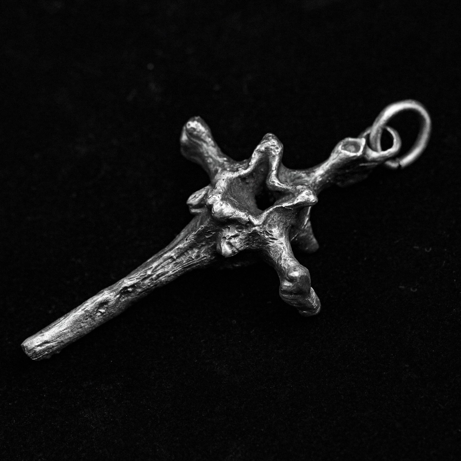 Handmade 925 Silver Anatomical Spine Cross Pendant Necklace - Etsy