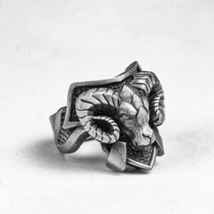 Billy Goat Gothic Sheep Head Ring Handmade Jewelry Ancient Greek ...
