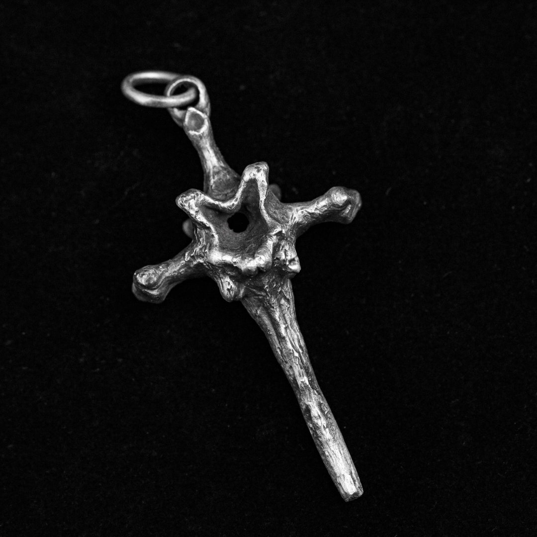 Human Body Design Skeleton Anatomy Spine Cross Pendant Necklace Animal ...