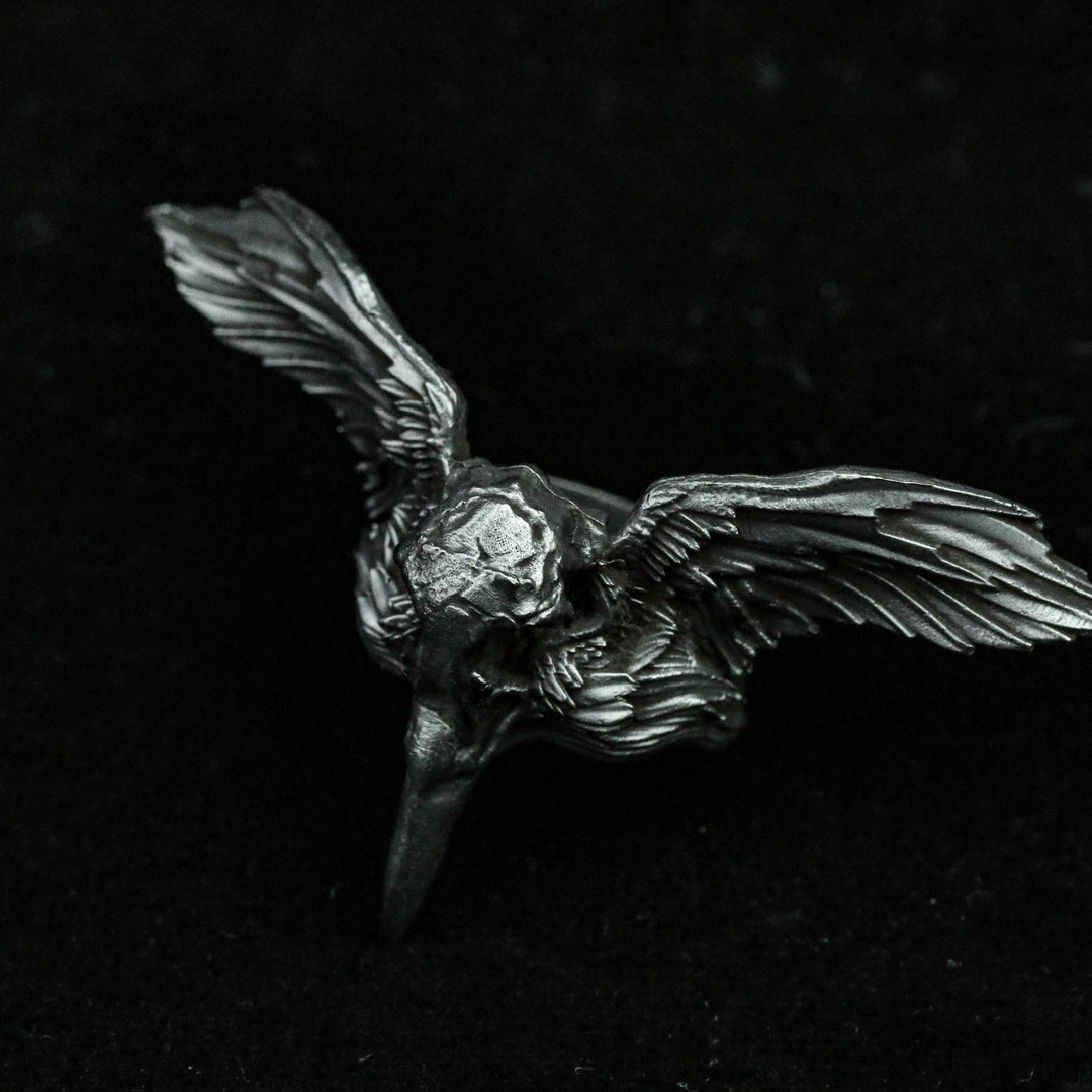 Celtic Crow Ring, Bird Skull Ring, Dark Art Mystical Beast Creature ...