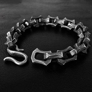 European and American 12mm Too Angle Bracelet Silver Bracelet ...