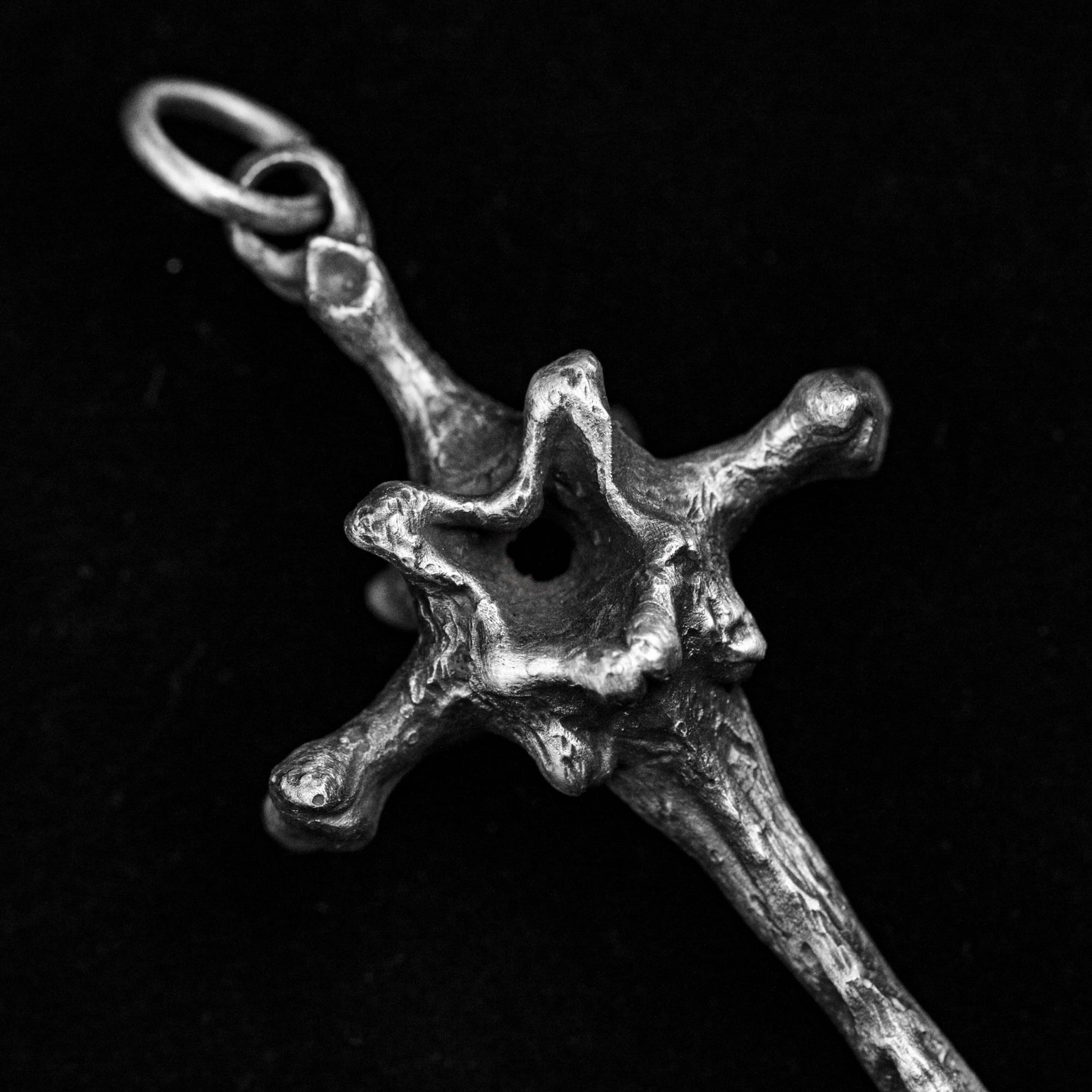 Handmade 925 Silver Anatomical Spine Cross Pendant Necklace - Etsy