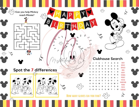 Mickey Mouse Printable Games