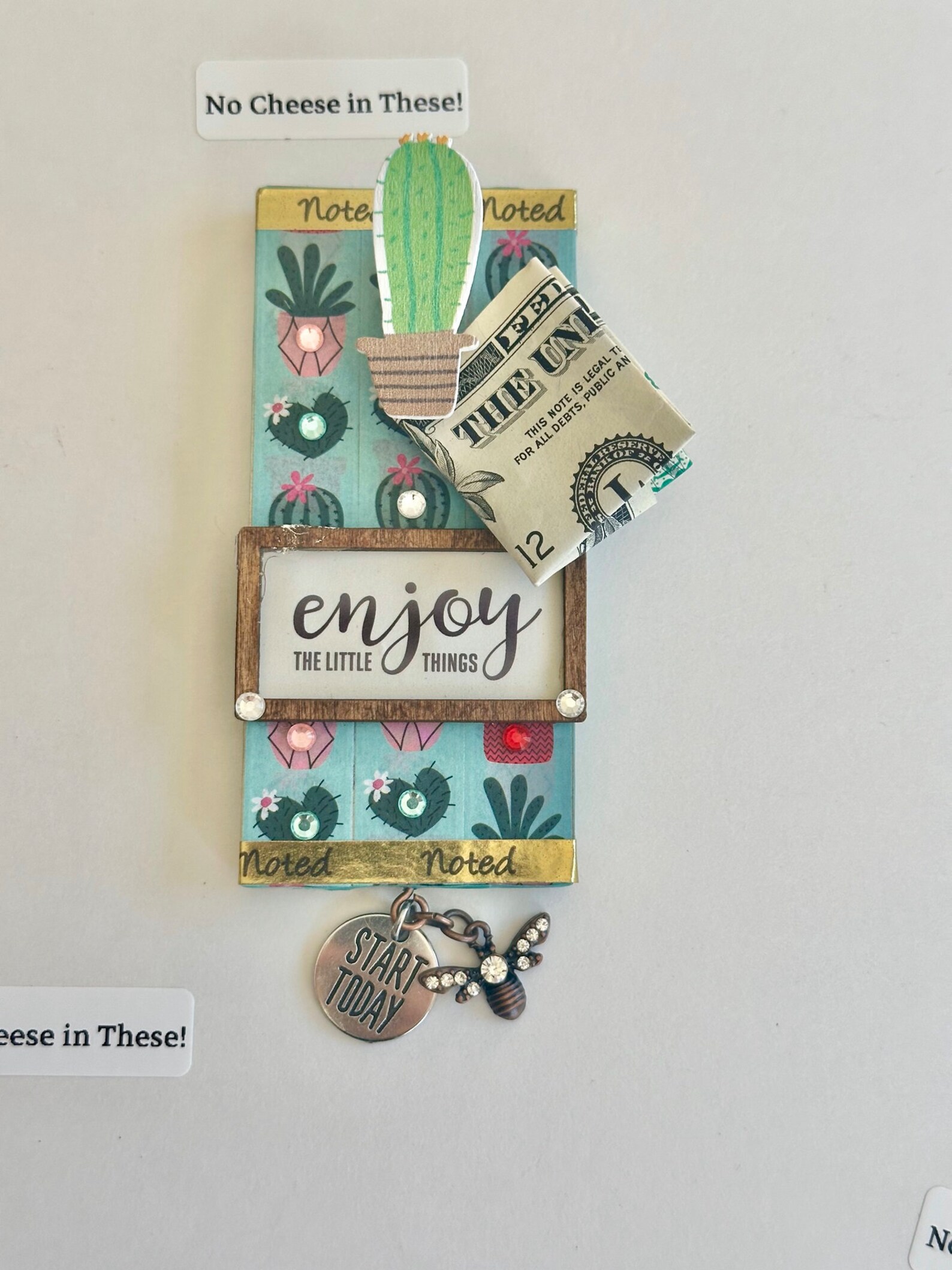 No Cheese in These Note-holders, Photo-display, Cash or Gift Card ...