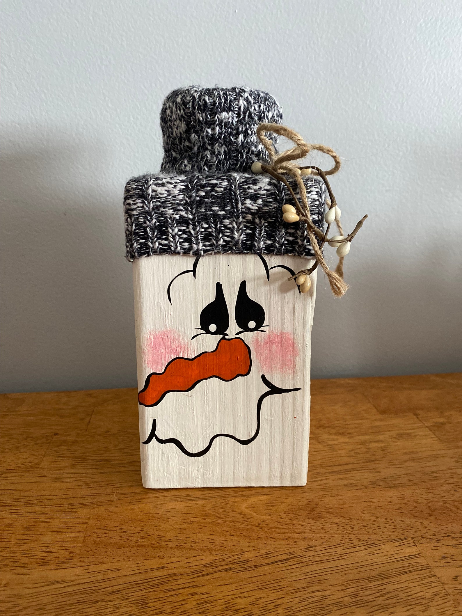 Block Snowman - Etsy
