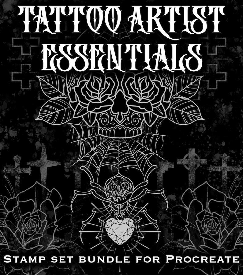 Procreate Tattoo Brush Set, Tattoo Artist Essentials, Stamp Set, Bundle ...
