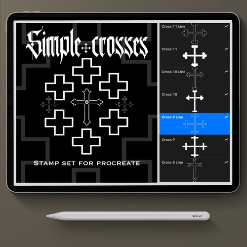 Procreate Tattoo Gothic Church Stamp Set for Procreate - Etsy