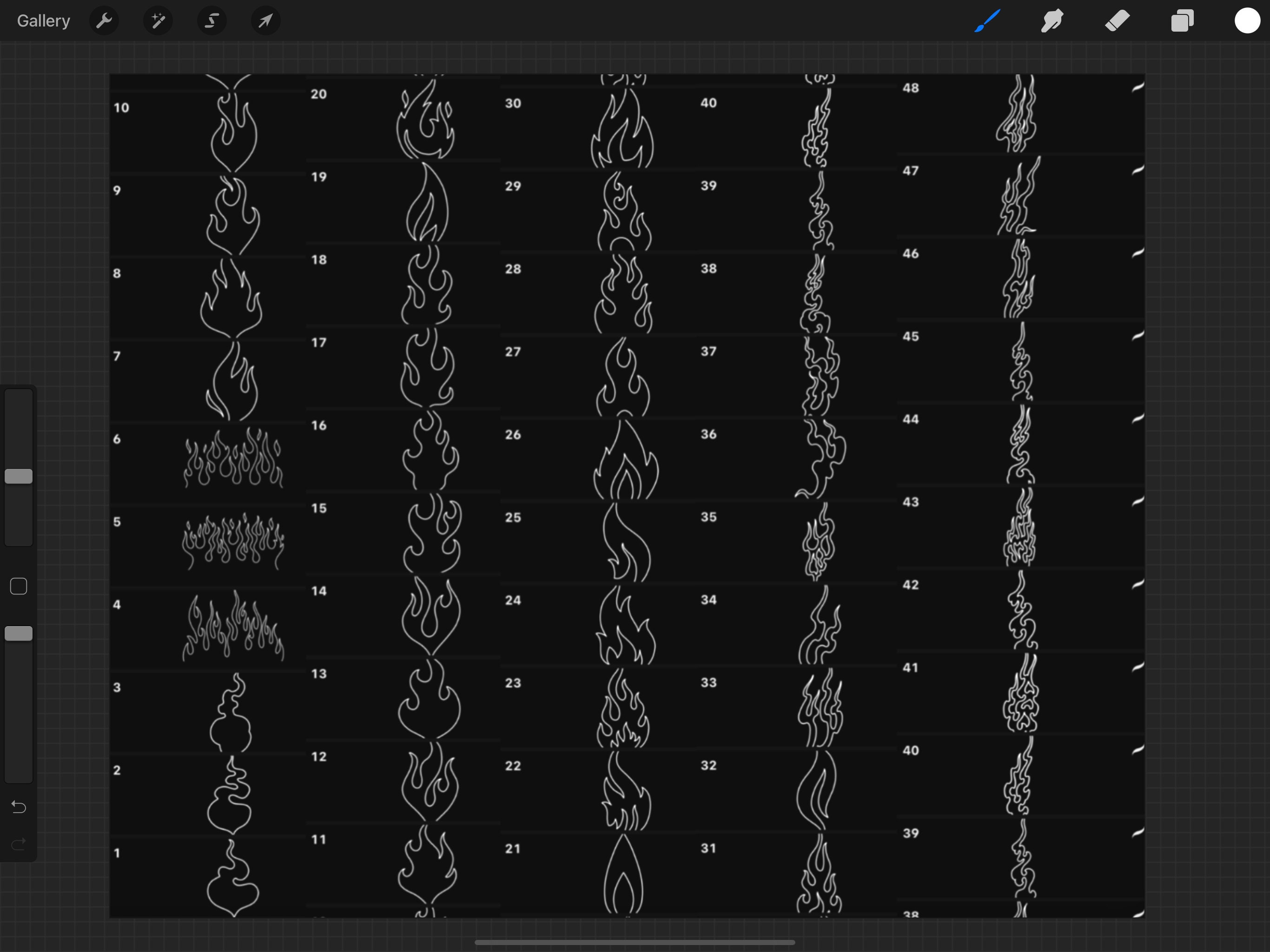 Procreate Tattoo Brush Set Flames Stamp Set for Procreate - Etsy