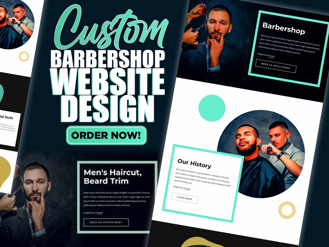 Custom Barbershop Website Design Service, We Will Design Professional ...