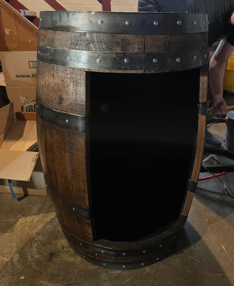 Bourbon Barrel Display Cabinet, Whiskey Barrel Bar, Bourbon Barrel Bar ...