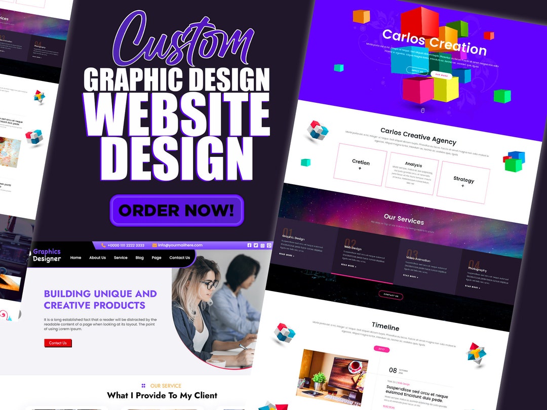 Custom Graphic Design Website Design Service We Will Design - Etsy