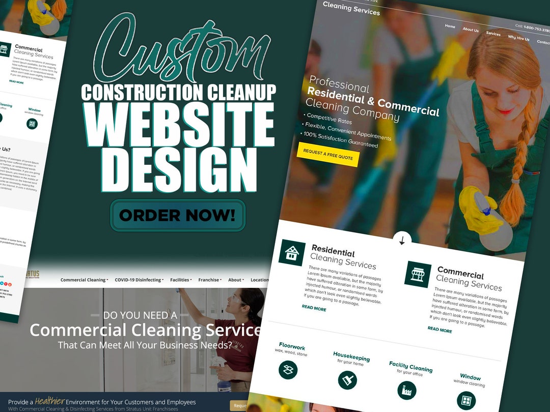 Construction Cleanup Website Design Service,we Will Design Professional ...