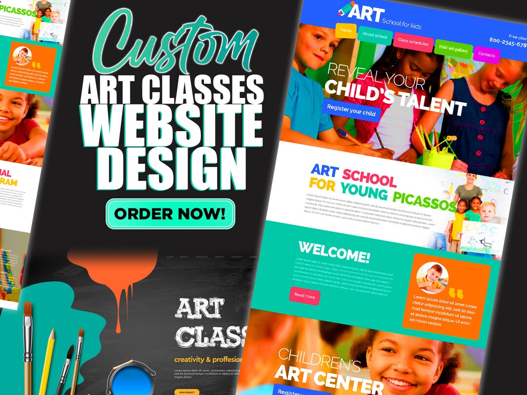 Custom Art Classes Website Design Service We Will (Instant Download) - Etsy