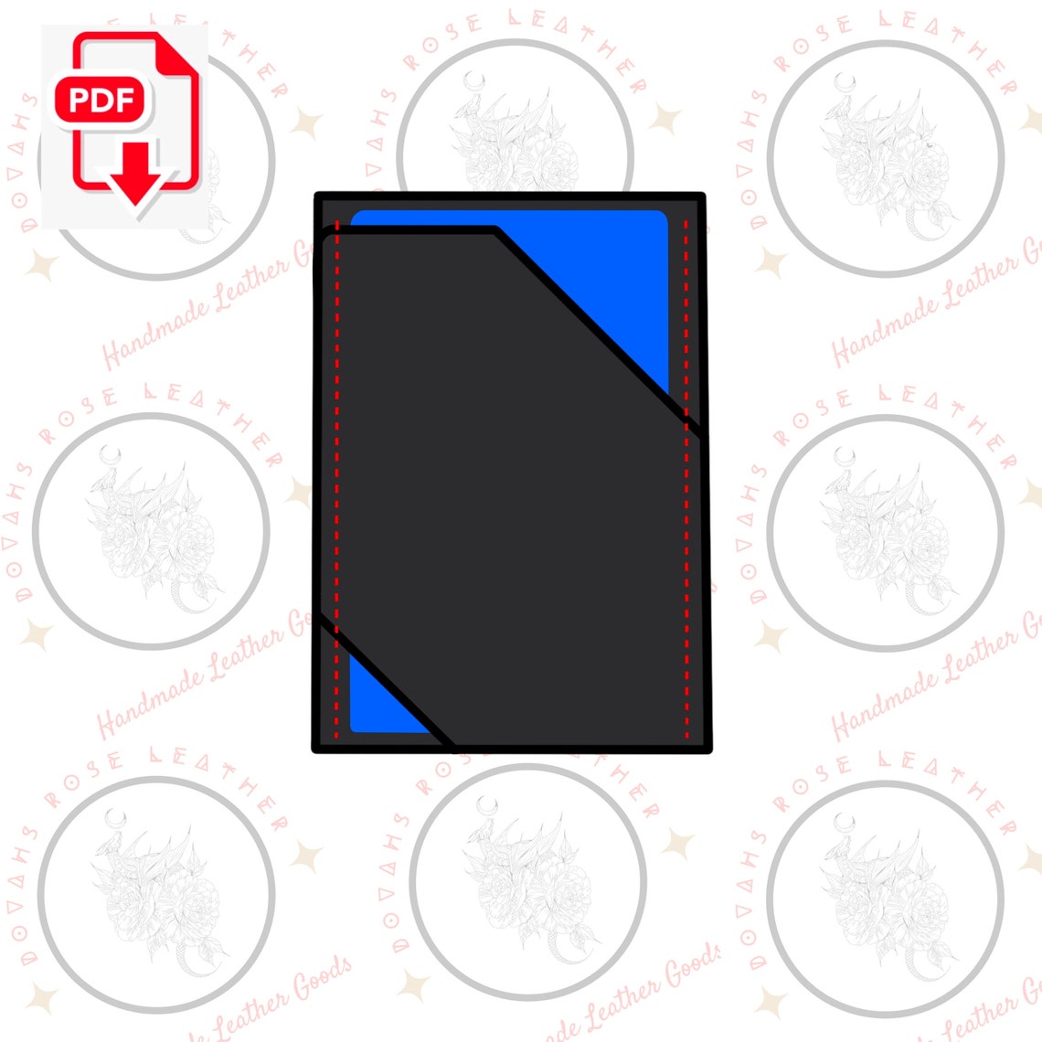 DIY Leather Wallet Template Digital Download Handmade - Etsy