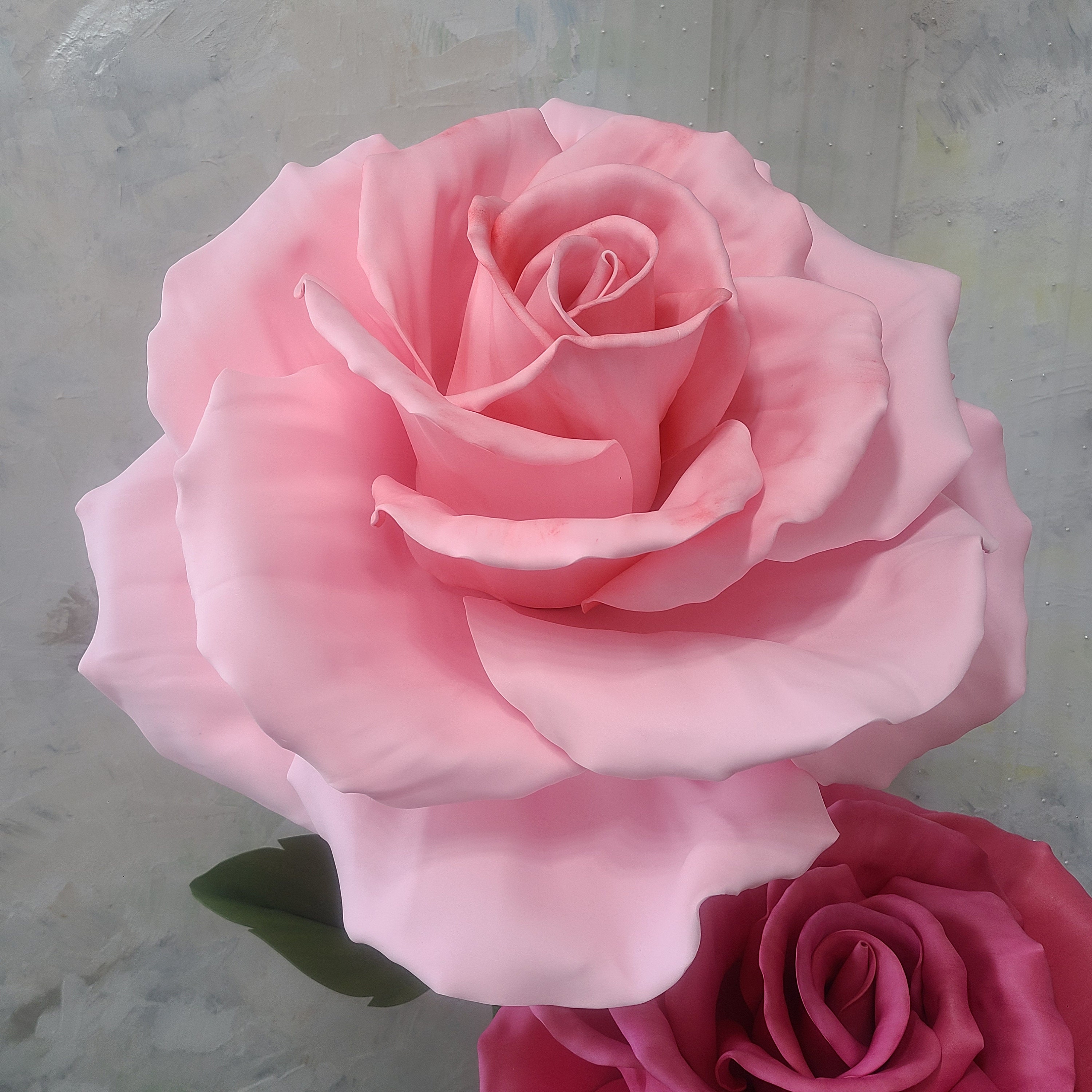 Giant Foam Roses Flower on Metal Stand, Huge Flower for Shop Window ...