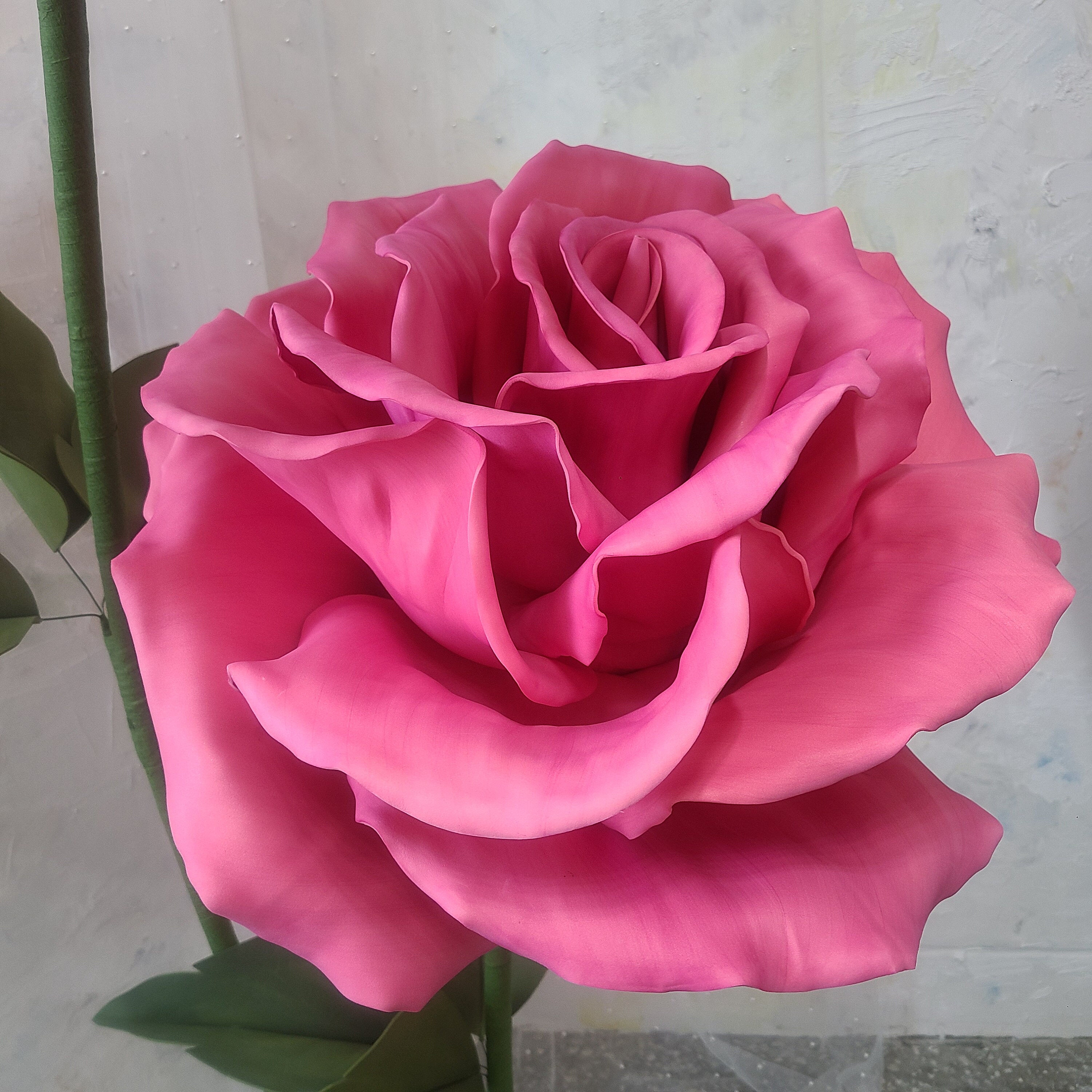 Giant Foam Roses Flower on Metal Stand, Huge Flower for Shop Window ...