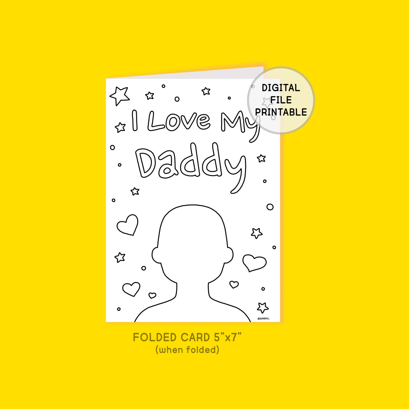 PRINTABLE Happy Birthday Daddy, Printable Coloring Card, Father's Day ...