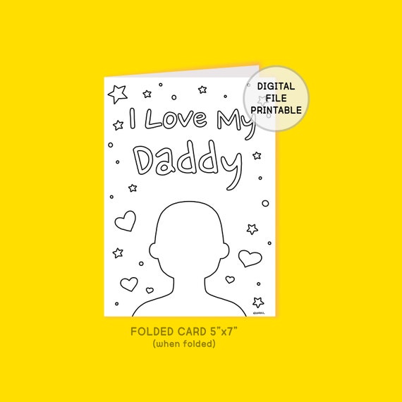 PRINTABLE Happy Birthday Daddy Printable Coloring Card - Etsy Canada