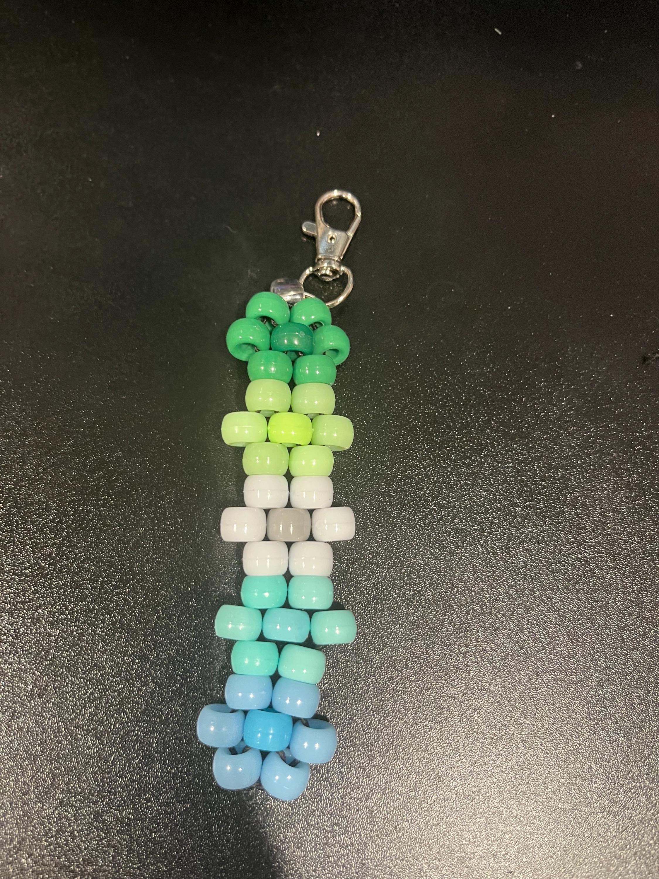 Pride Kandi Flower Keychain - Etsy