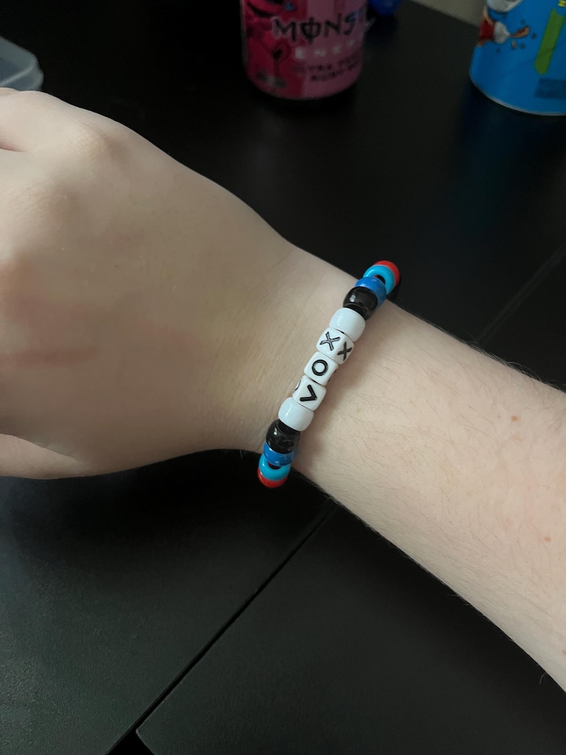 Vox Kandi Bracelet (hazbin Hotel) • Red • Black • Blue • White - Etsy